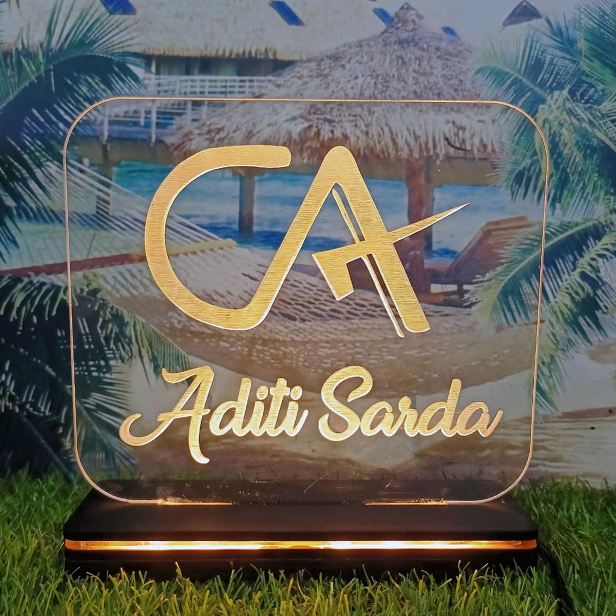 Best Personalized CA Name Plate LED Lamp Corporate Gift For Chartered ...