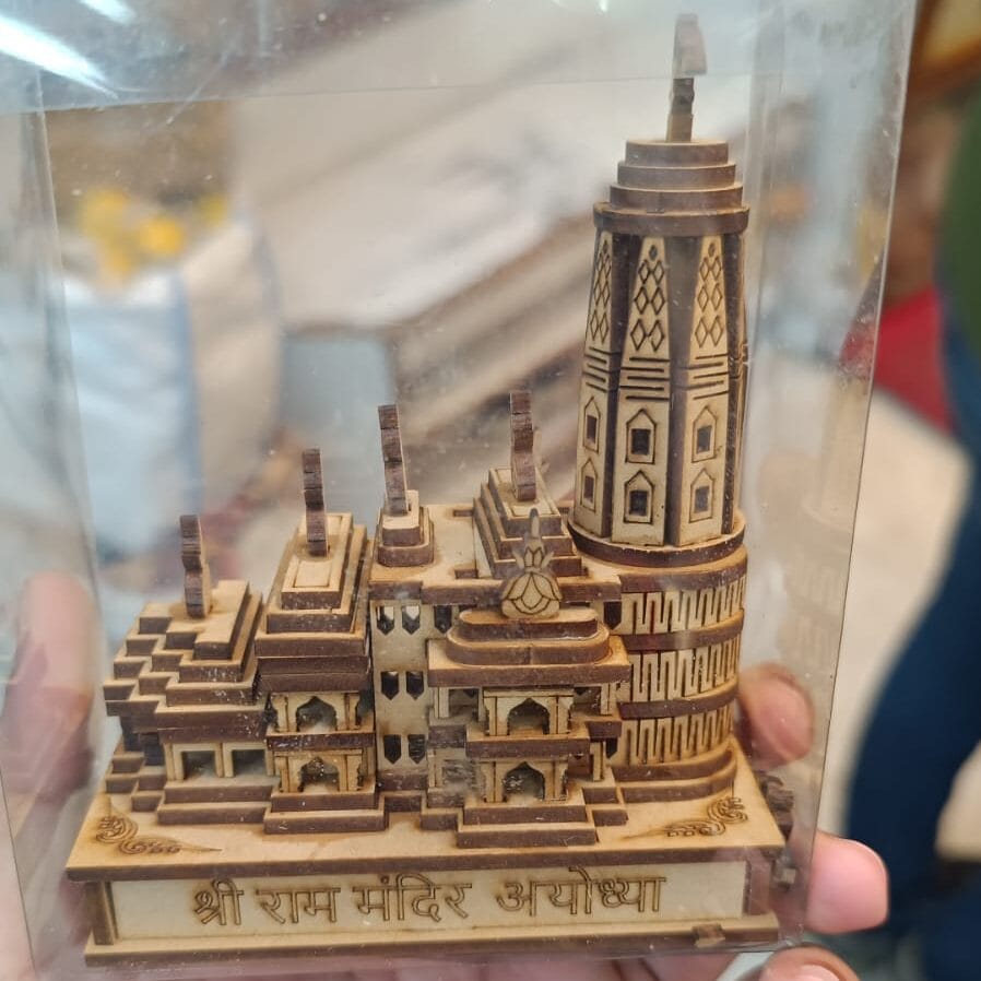 Buy Ayodhya Ram Mandir 3D Model Wooden Temple | MeriTokri