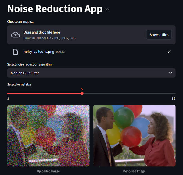 Build an Image Denoiser with Streamlit and OpenCV