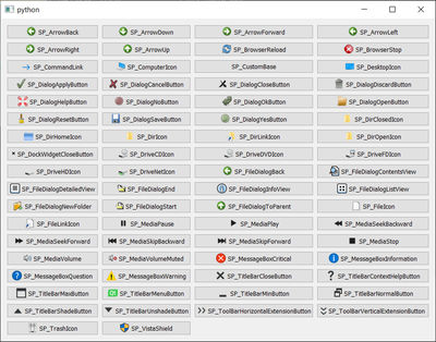 Using Qt's built-in icons in PyQt & PySide