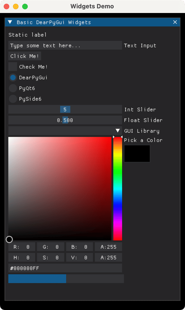 First Steps With the DearPyGui Library for Desktop GUI Development
