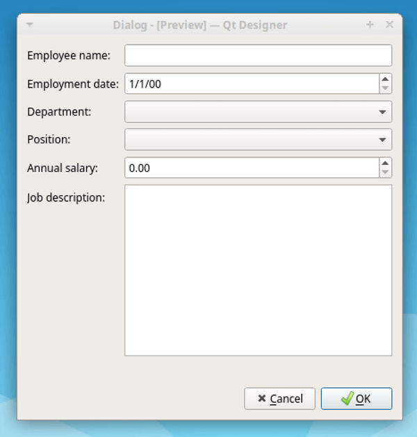 Creating Dialogs With Qt Designer - PyQt5 Creating Dialogs With Qt Designer - PyQt5