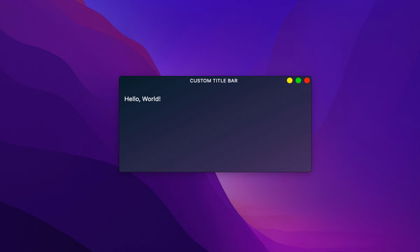 Create Custom Title Bars for PyQt5 Windows