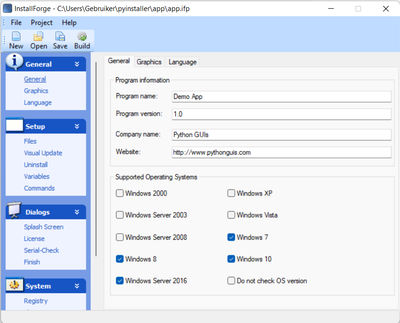 Packaging PySide2 applications for Windows with PyInstaller & InstallForge