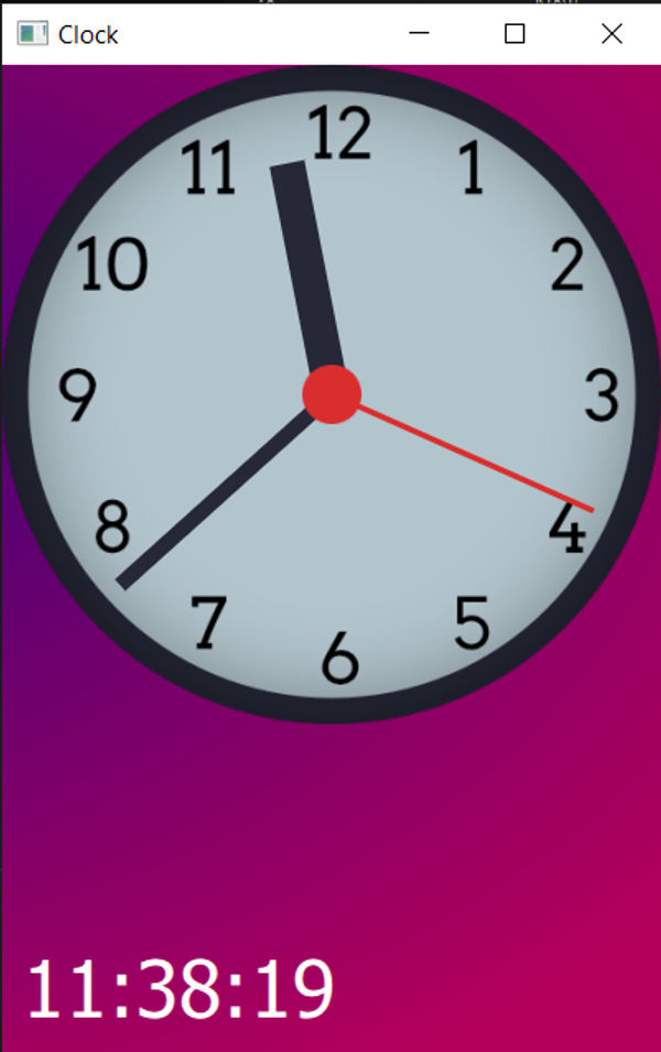Building a PyQt6 analog clock with Animations and Transformations in ...