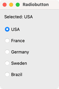 Radiobutton and Checkbutton Widgets in Tkinter