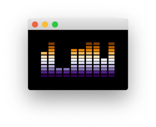 Graphic Equalizer, a custom PyQt5/PySide2 visualization widget