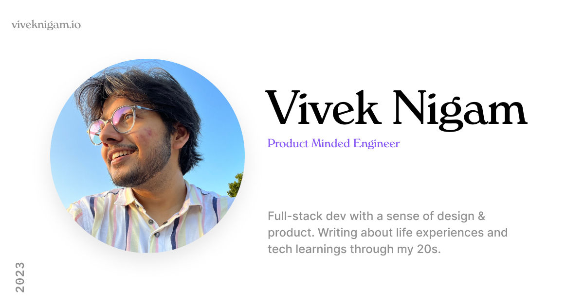 Vivek Nigam | Building things for the web