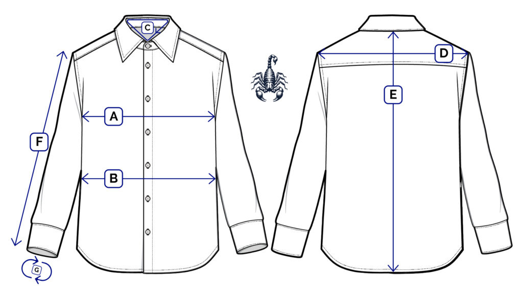 Medidas Minutio – Minutio – Camisas para hombre