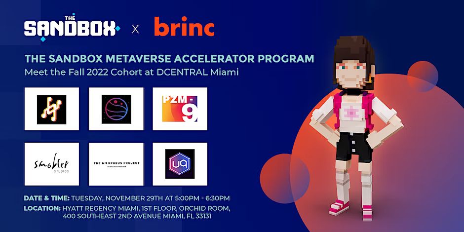 Playground | The Sandbox Metaverse Accelerator - Breakout Session at DCENTRAL Miami