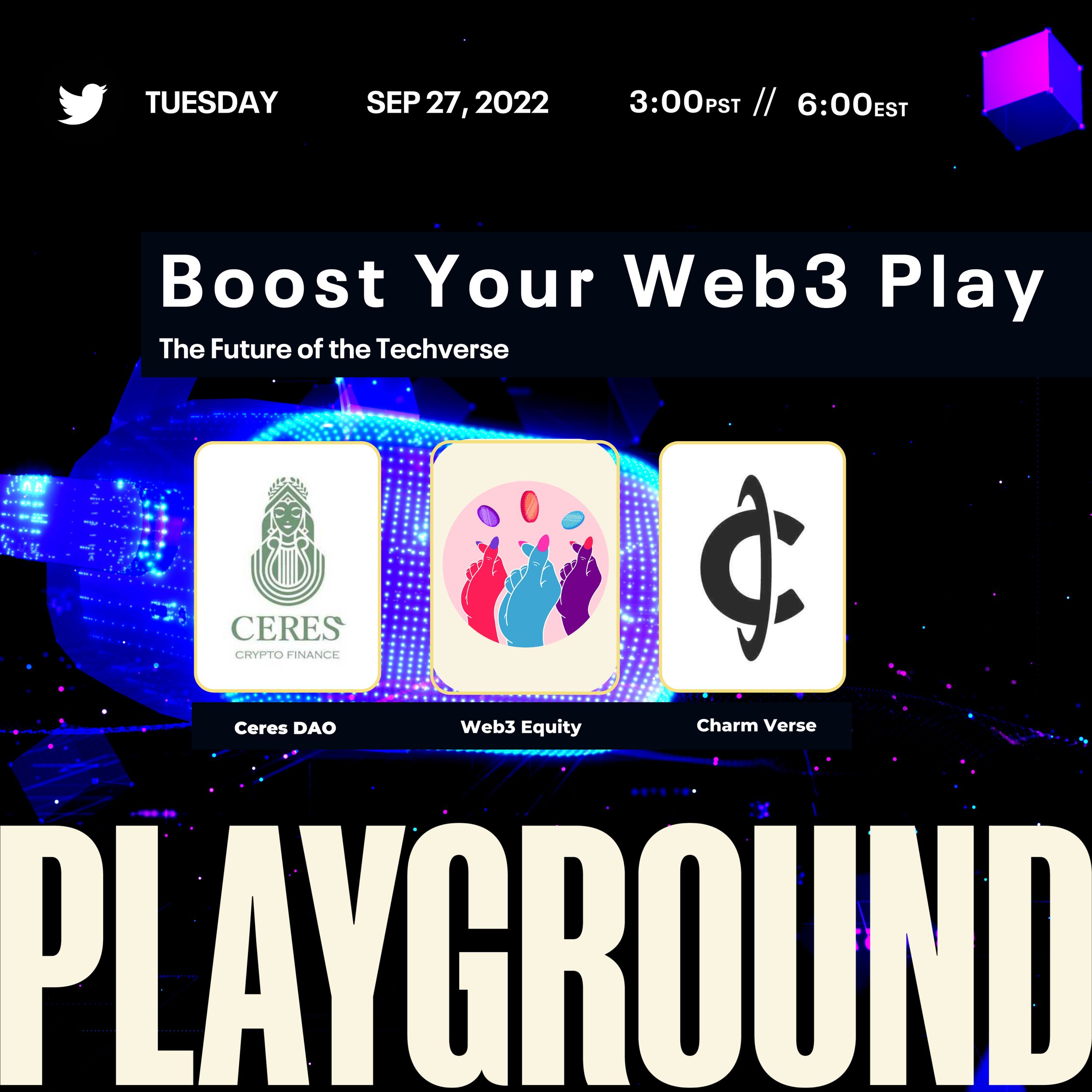 Playground | Boost your Web3 Play - the Future of the Techverse!