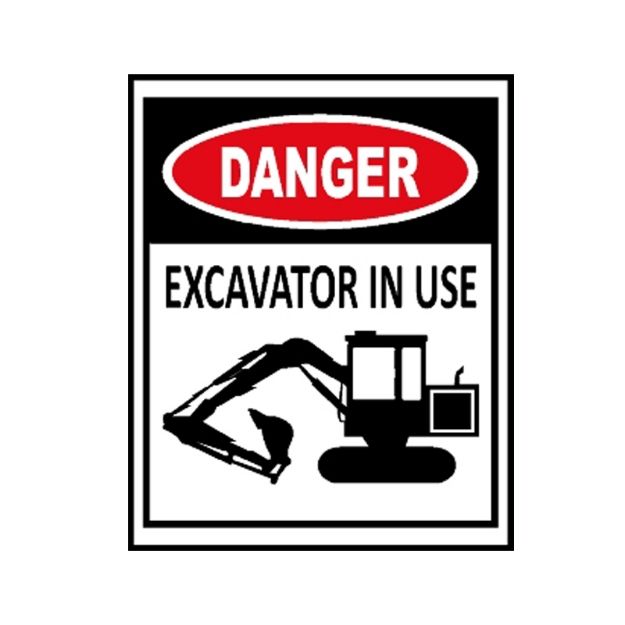 Buy CS-921 Danger excavator in use sign Online in Pakistan with Same ...