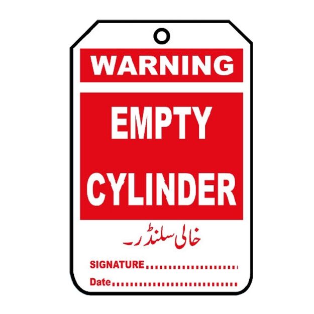 Buy NT-1118 Warning Empty Cylinder Tag Online in Pakistan with Same Day ...