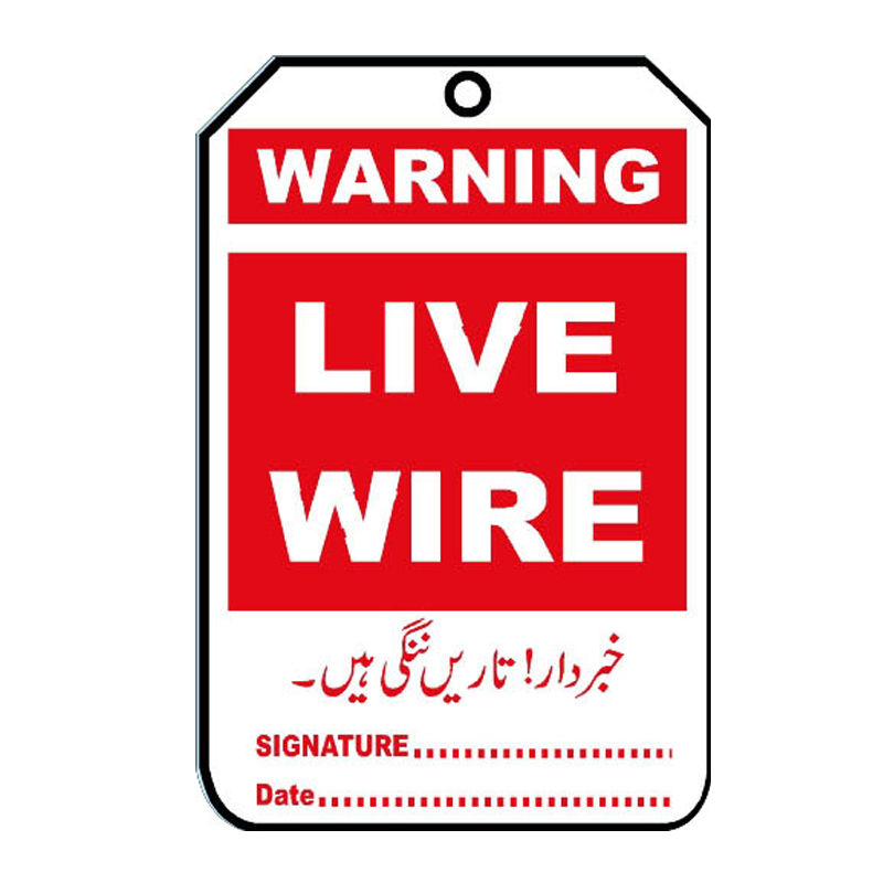 Buy NT-1108 Warning Live Wire Tag Online in Pakistan with Same Day ...