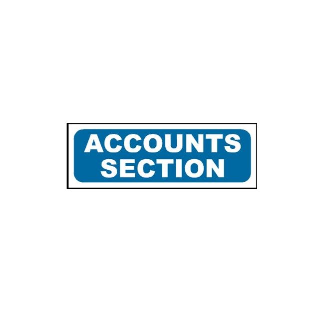 Buy MTS-03 Accounts Section Sign Online in Pakistan with Same Day ...