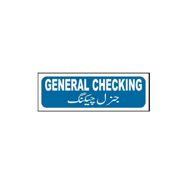 Buy MTS-113 General Checking Sign Online in Pakistan with Same Day ...