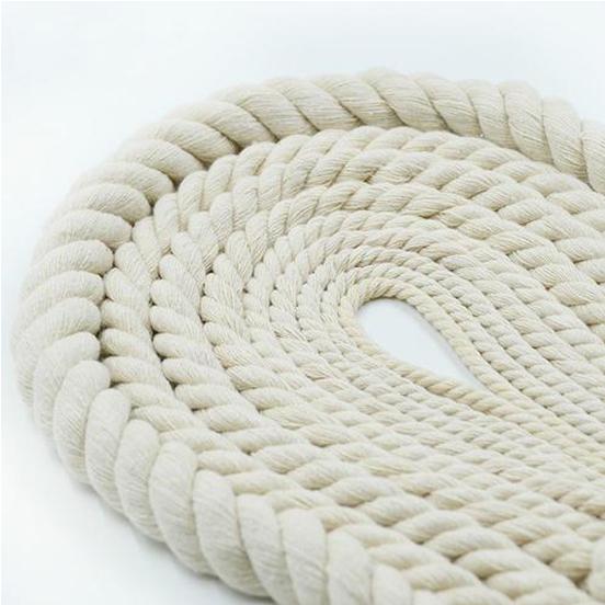 Buy Undyed Natural 100% Three Strands Twisted Strong Cotton Rope Online ...