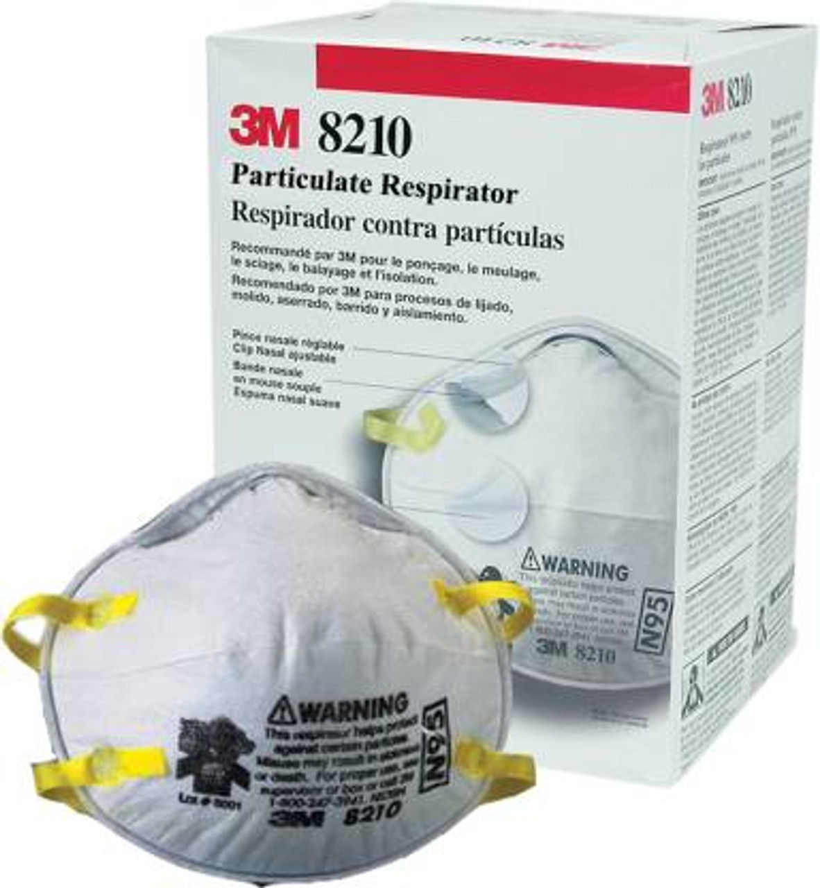 Buy 3M N95 8210 Dust Particulate Respirator Face Mask Online in ...
