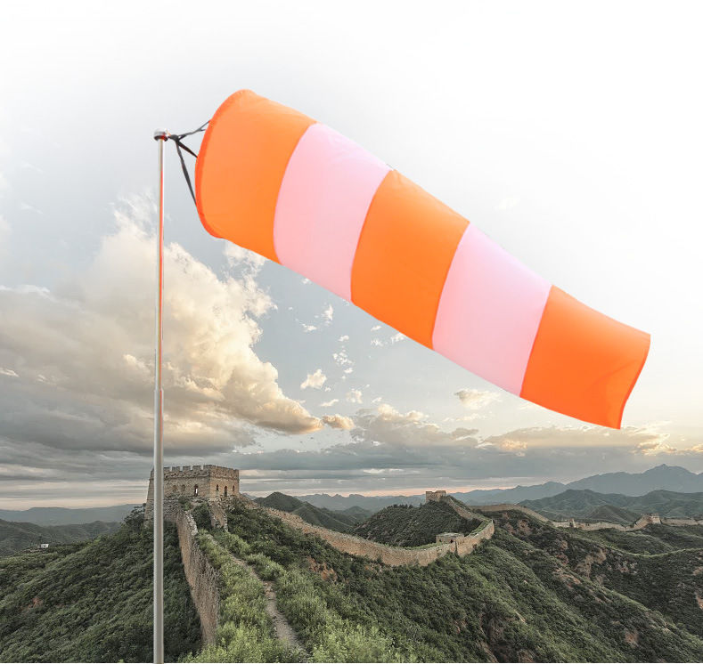 Buy Orange & White Wind Direction Polyester Aviation Wind Sock Online ...