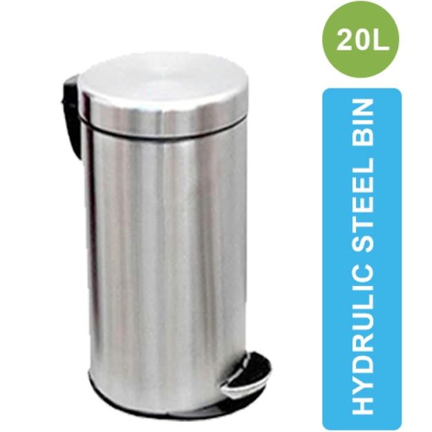 Buy Household ASD-05-20Litre Hydrulic Stainless Steel Dustbin with ...