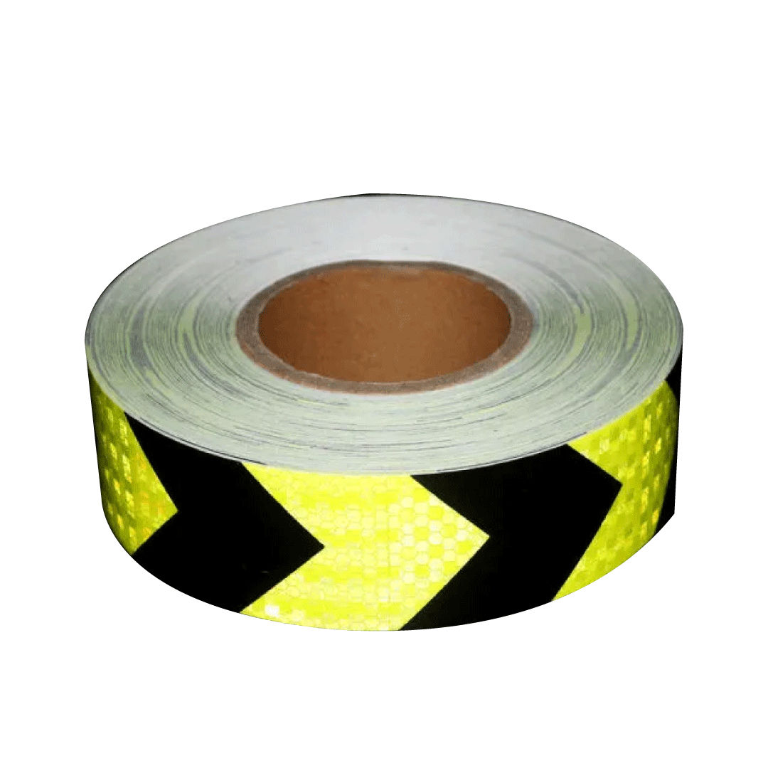 Buy PVC Arrow Safety Reflective Warning Tape, Fluorescence Yellow/Black ...