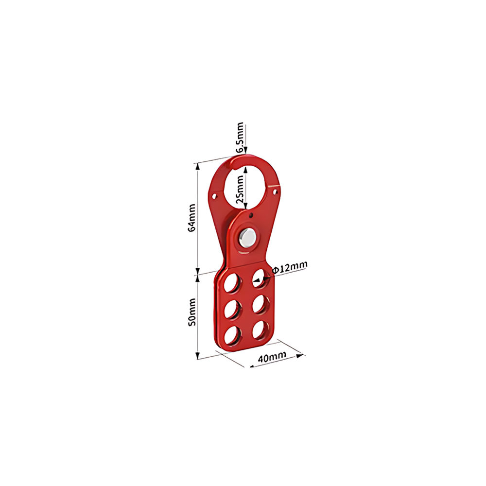 loto 25mm Red Steel Safety Lockout Hasp