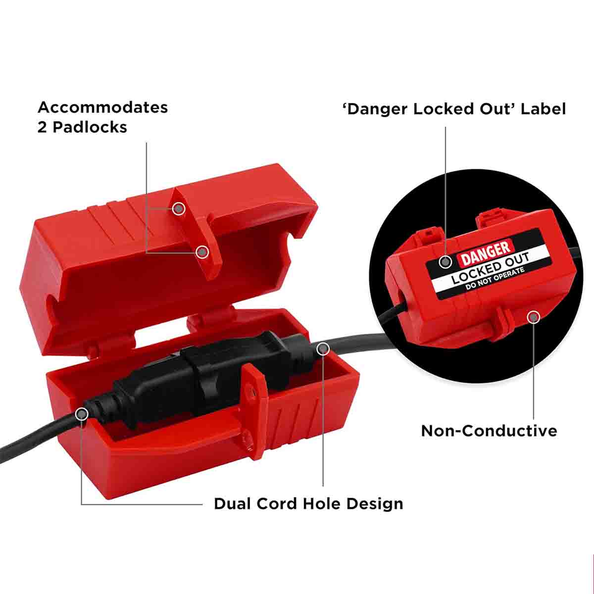 Buy Plug Lockout Electrical Plug Safety Isolation Device Online in ...