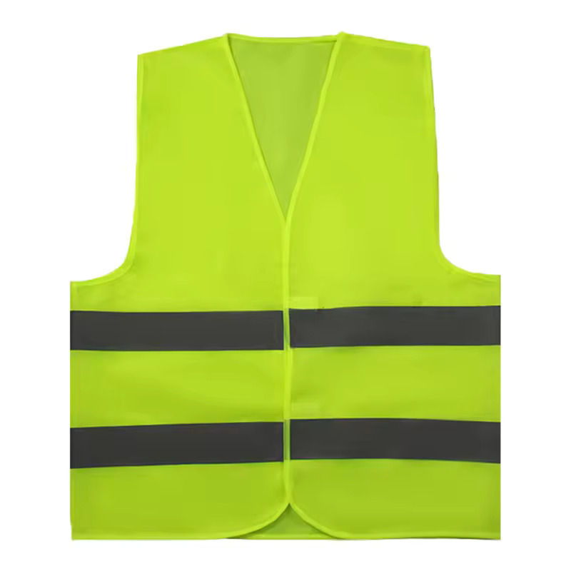 Buy Reflective Safety Vest Green Polyester 60gsm With Double Grey Tape ...