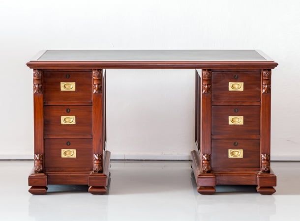 Antique British Colonial Coffee Table with Marble Top - The Past ...