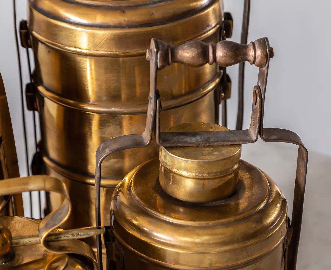 Brass Tiffin Boxes - The Past Perfect Collection