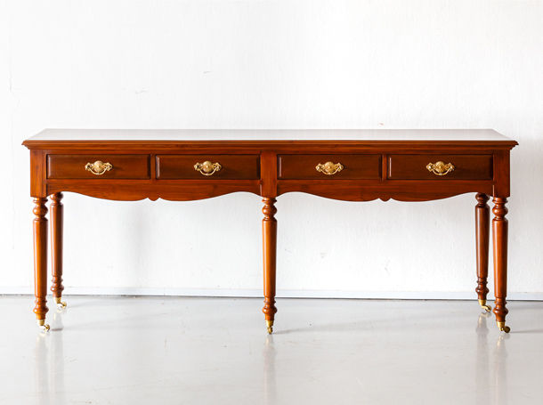 Antique British Colonial Mahogany Dining Table - The Past Perfect ...