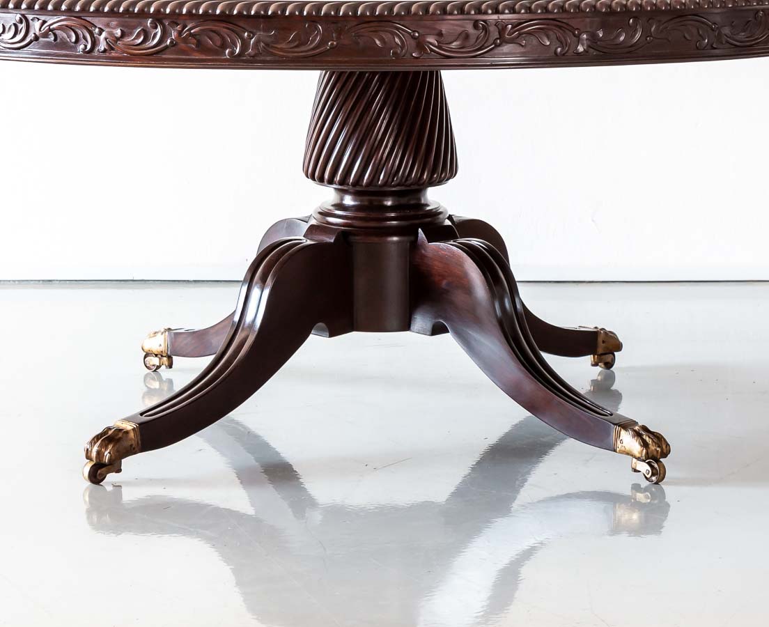 Antique British Colonial Round Dining Table - The Past Perfect Collection