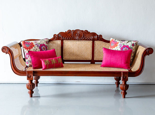 Antique British Colonial Sofa - The Past Perfect Collection