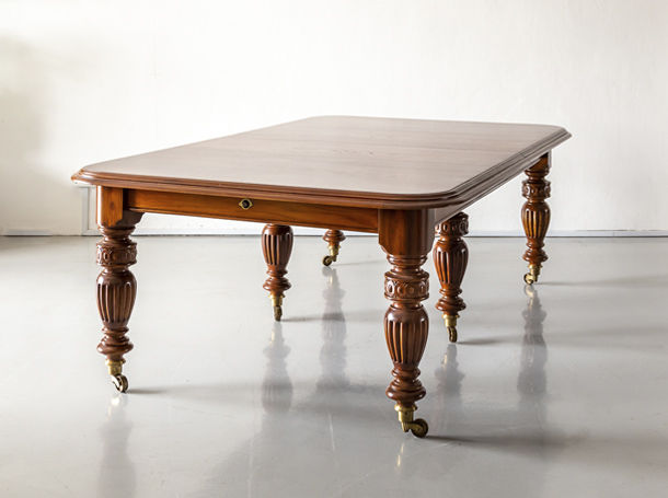 Antique British Colonial Mahogany Dining Table - The Past Perfect ...