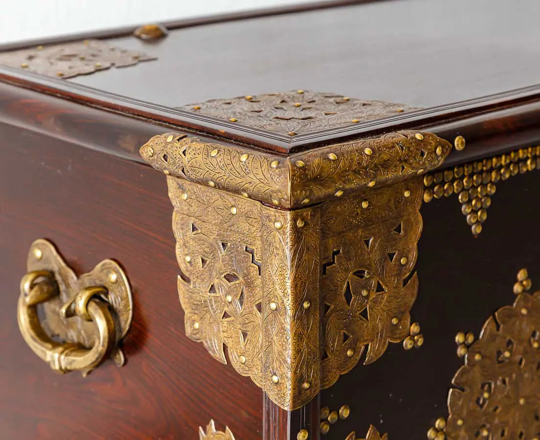 Antique Arab Chest found in Bombay - The Past Perfect Collection