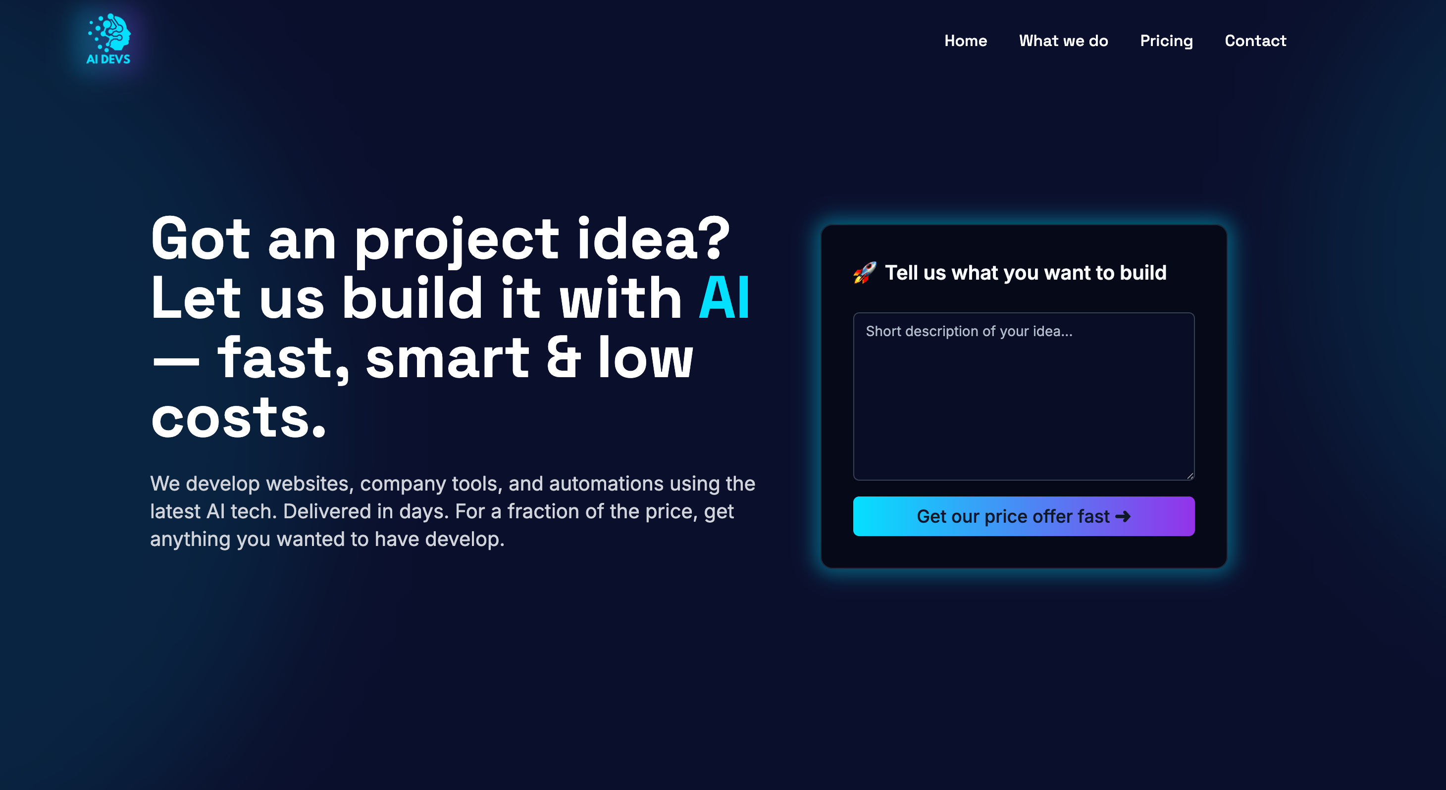 AI Devs - Fast AI Development & Automation