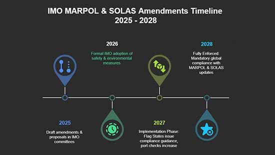 IMO MARPOL SOLAS Timeline Guide: Maritime Compliance 2025-2028