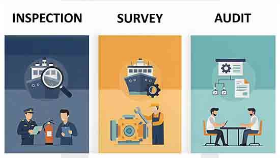 Ship Inspection vs. Survey vs. Audit: Key Differences