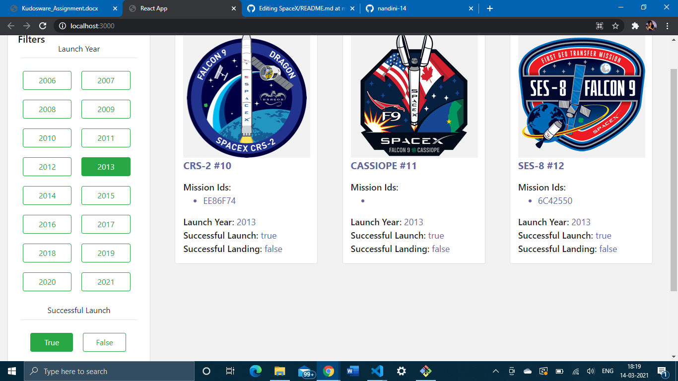GitHub - nandini-14/SpaceX: A front-end application which would help users list and browse all ...