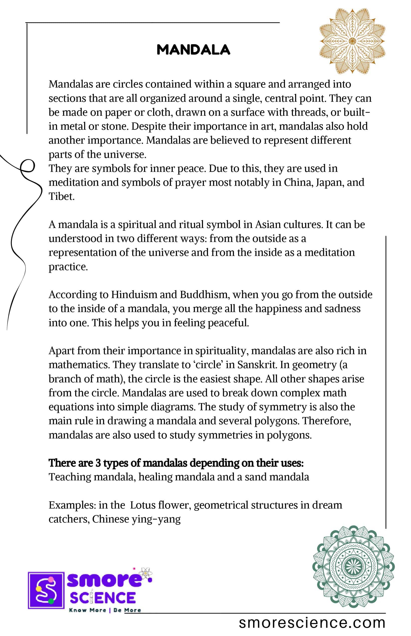 Mandala Template - Smore Science