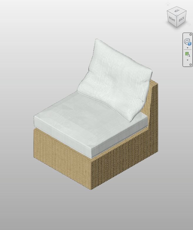 Beige Wicker Lounge Chair Revit Family | Boracity