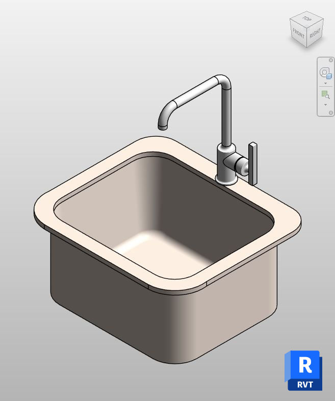 Beige Ceramic Bathroom Sink Revit Family | Boracity