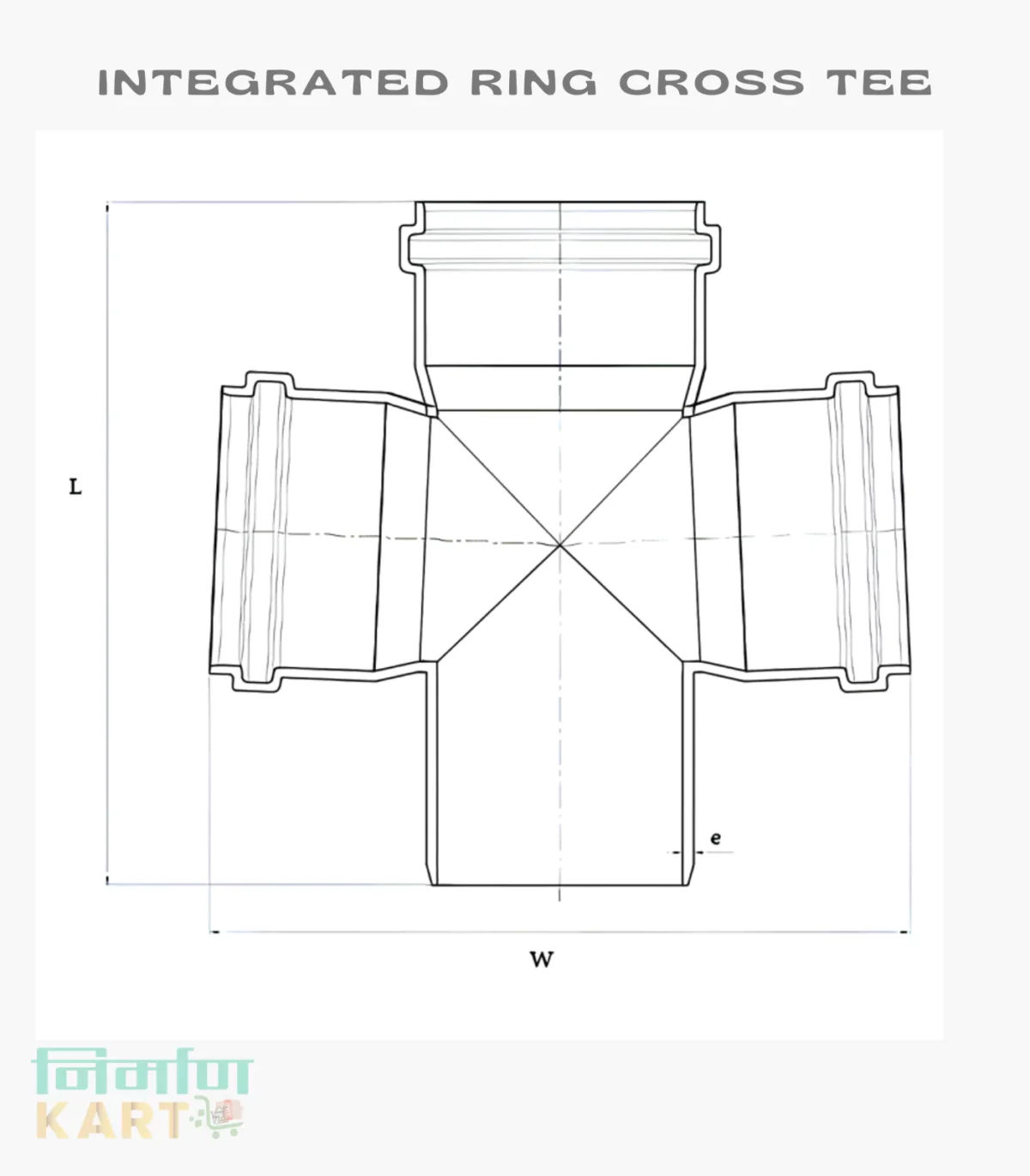Finolex SWR 90mm 3inch Ring Integrated Cross Tee - Price