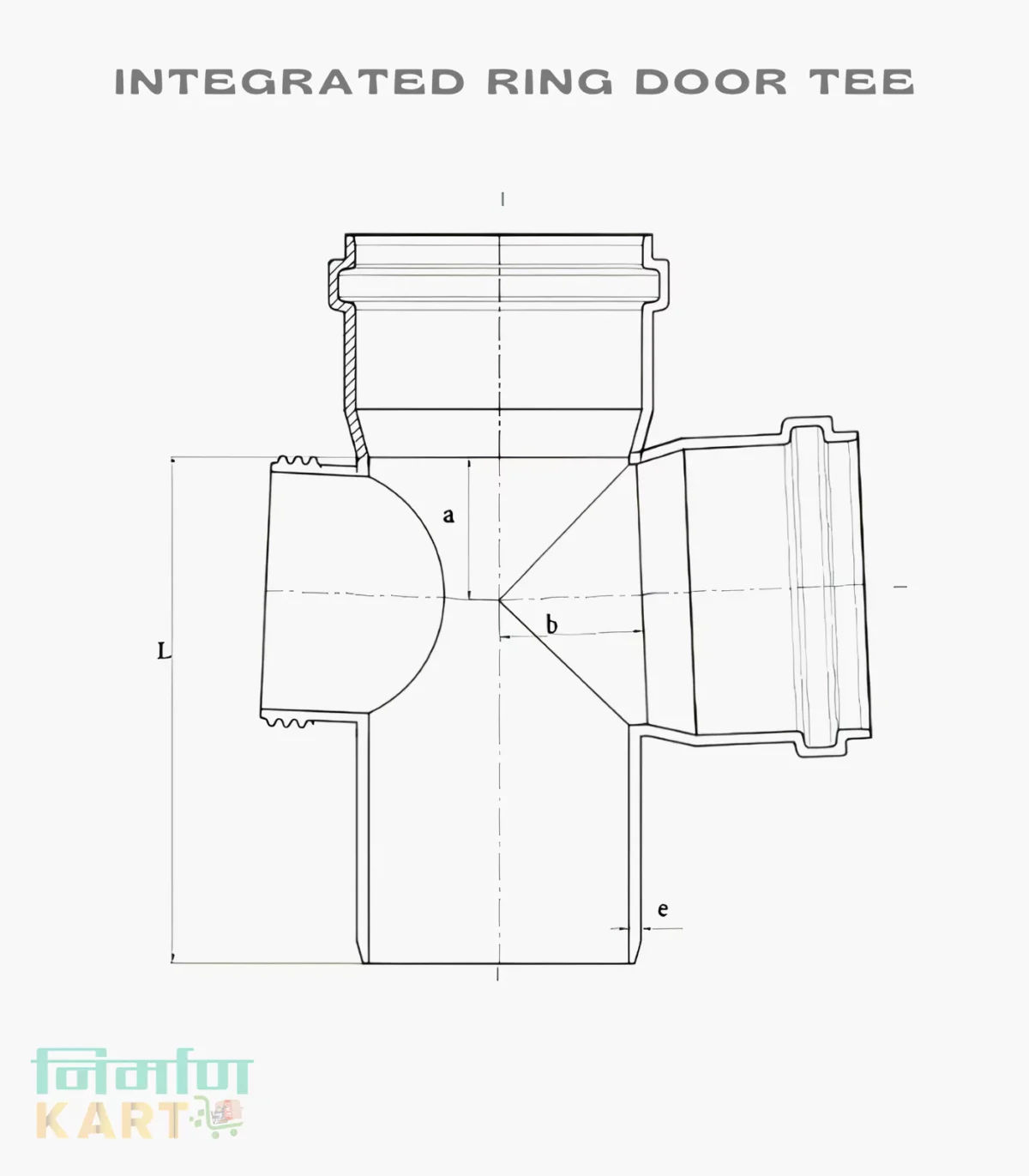 Finolex SWR 110mm 4inch Ring Integrated Door Tee - Price