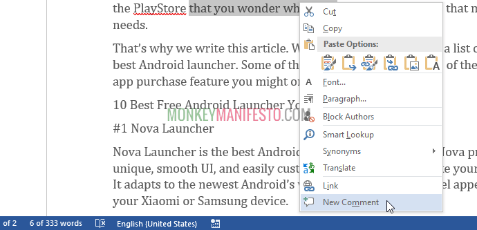 How To Add Comment In Word Windows 11 10 Android IPhone Mac 