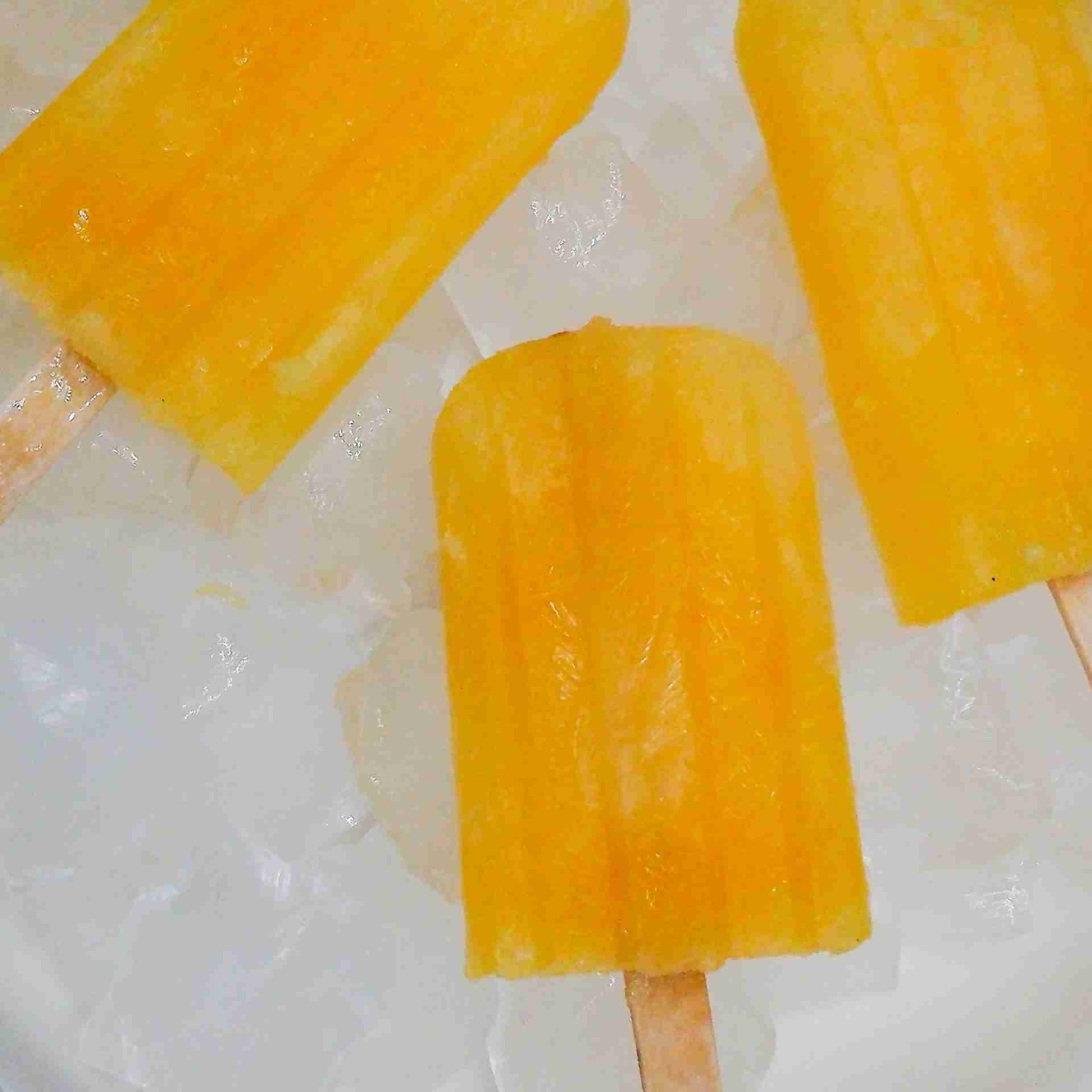 Homemade Orange Ice Lollies