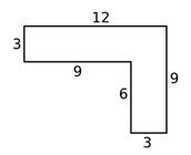 The figure below contains only horizontal and vertical lines. Calculate ...