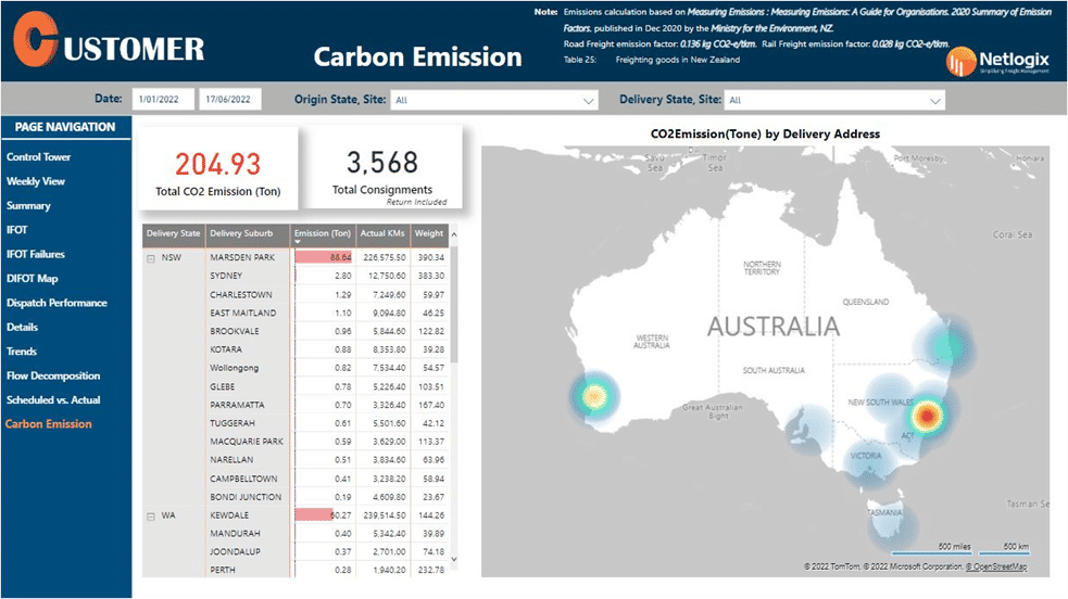 Tracking and Reducing Carbon Emissions from Freight Transport with ...