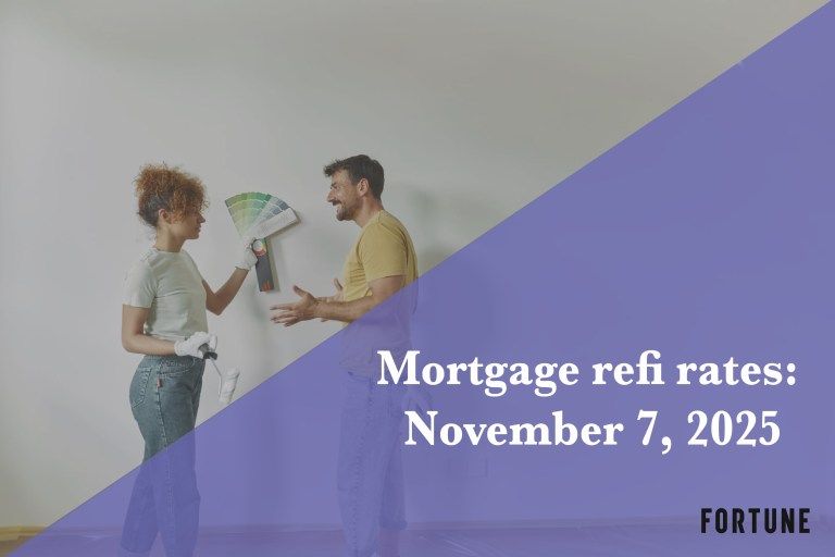 Refinance mortgage rates for November 7, 2025