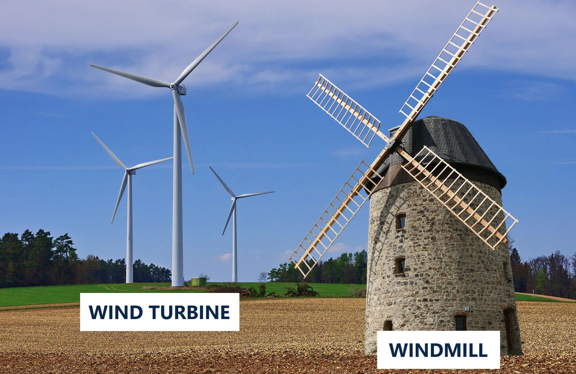 Wind turbine vs. Windmill